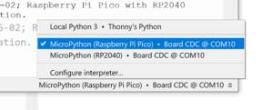 Raspberry Pi Pico – Thonny IDE Setup - Mutex Firmware